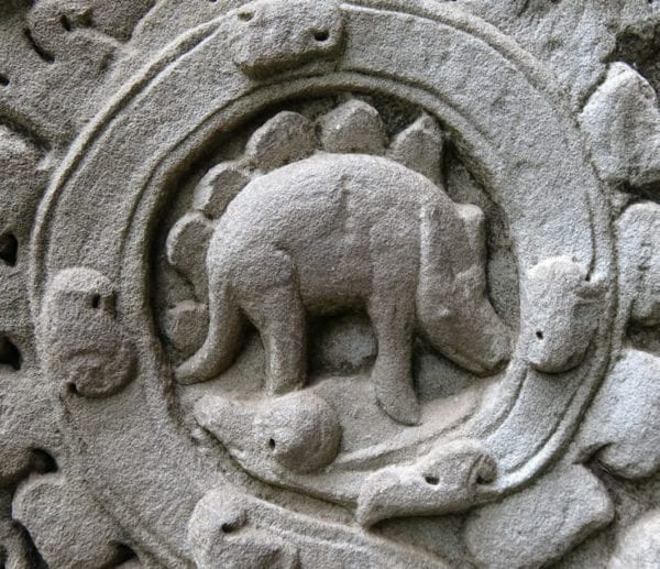 May 30 – Cambodian Temple Stegosaurus Carving | Creation 101